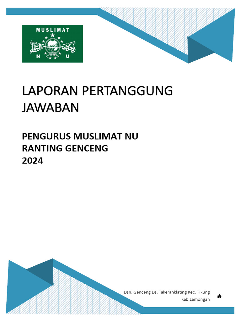 LPJ Muslimat Genceng-2024 | PDF | Gaya Hidup