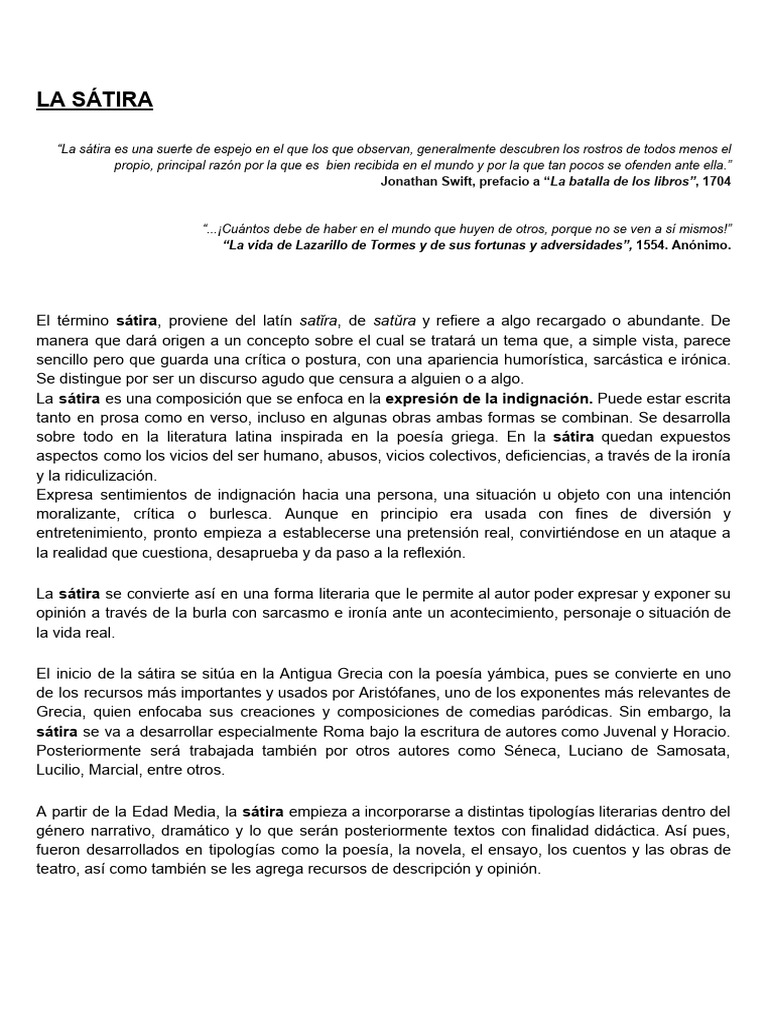 LA+SÁTIRA | PDF | Sátira