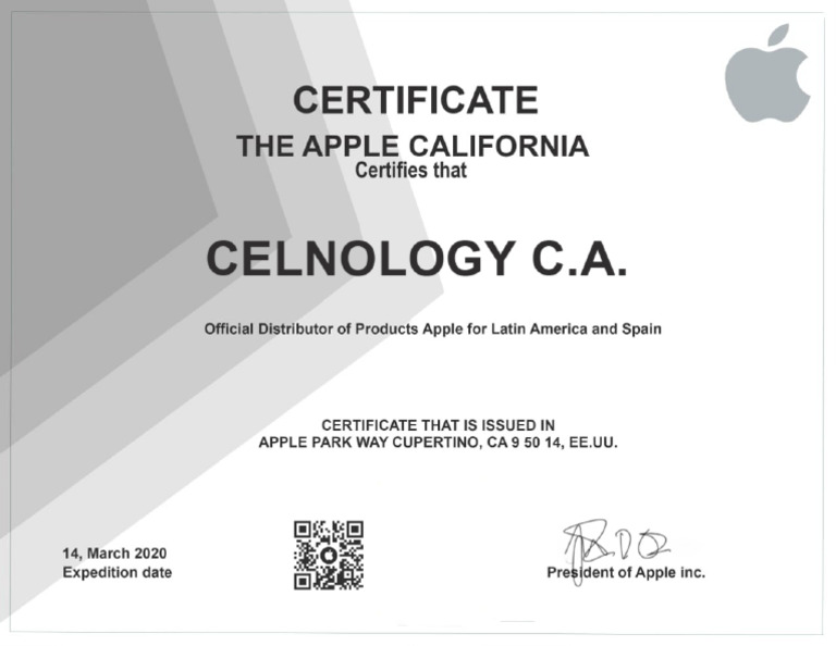 Official Certificate CELNOLOGY | PDF