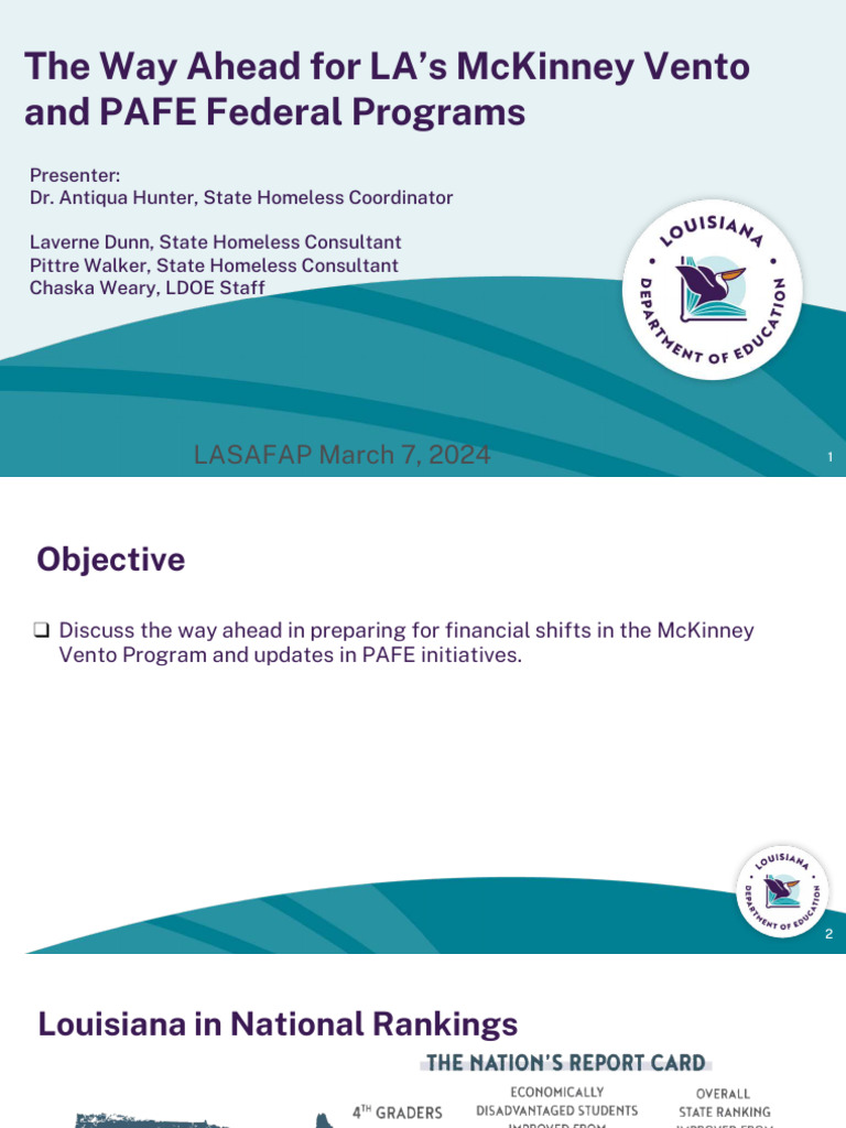 More About The McKinney-Vento Educational Program in Louisiana | PDF | Homelessness