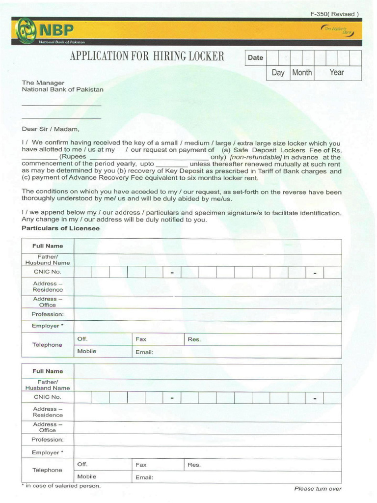 Application-for-Hiring-Locker | PDF