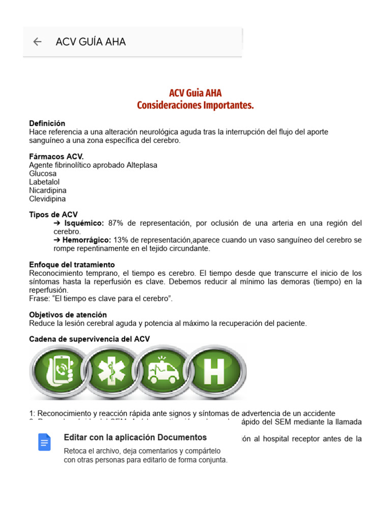 Acv Guía Aha | PDF | Carrera | Hipertensión