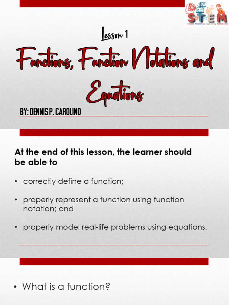 Gen Math SHS Q1 Lesson 1 - The Functions, Function Notations | PDF | Function (Mathematics ...