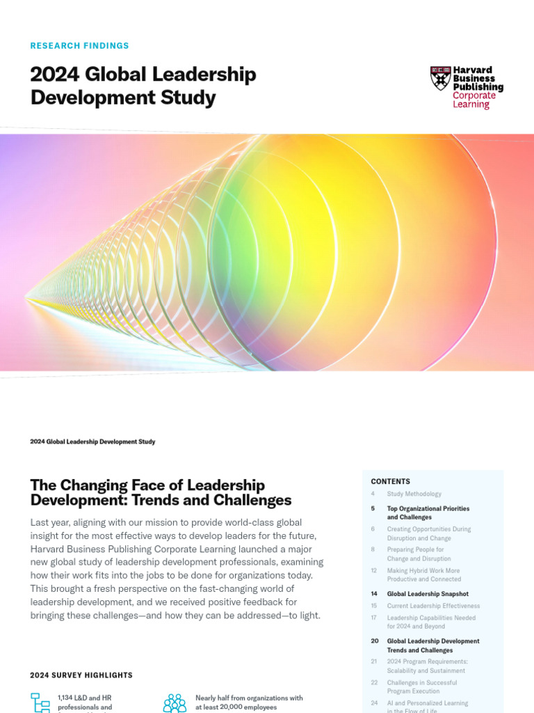 2024 Global Leadership Development Study | PDF | Leadership | Employment