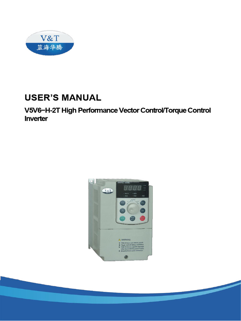 User Manual 220V V5V6-H-2T High Performance Vector Torque Control ...