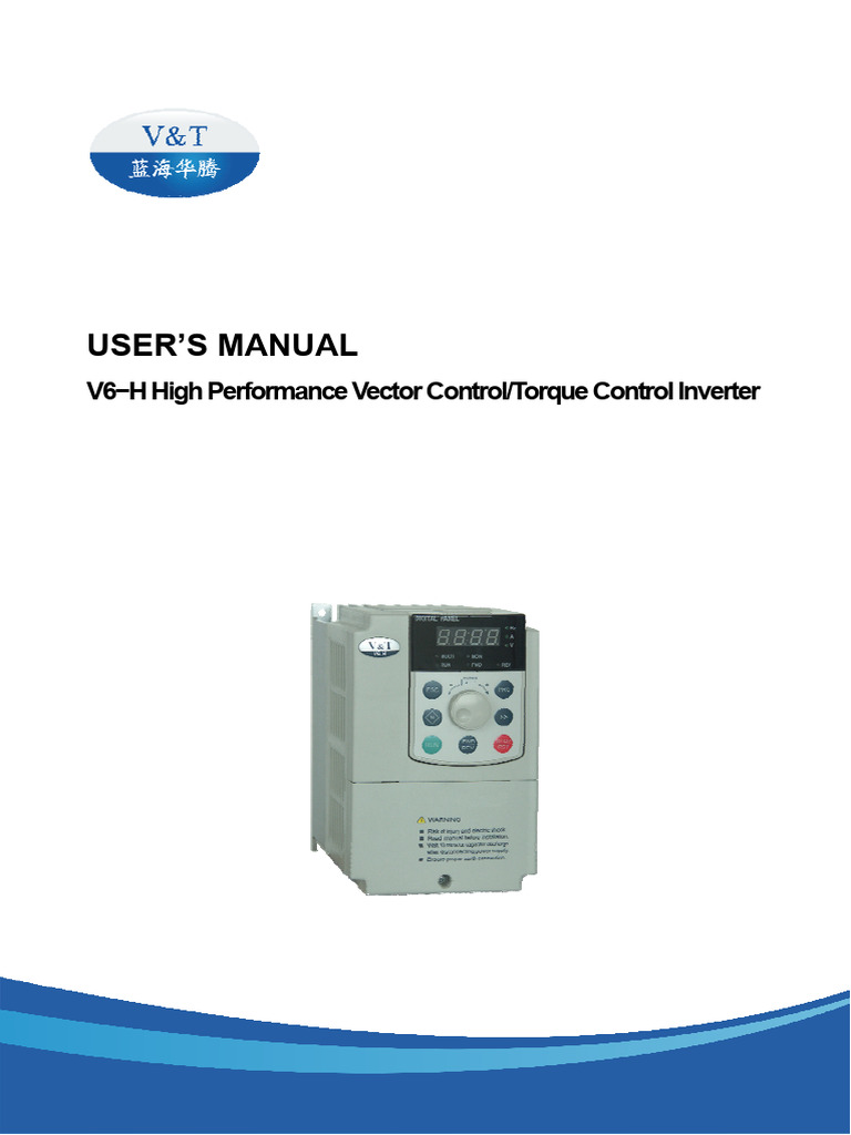 V6-H High Performance Vector Torque Control Inverter User Manual | PDF | Feedback | Computer ...