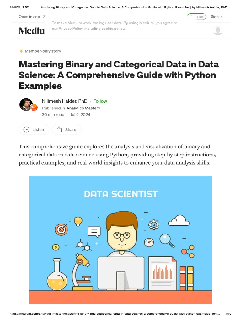 Mastering Binary and Categorical Data in Data Science: A Comprehensive Guide With Python ...