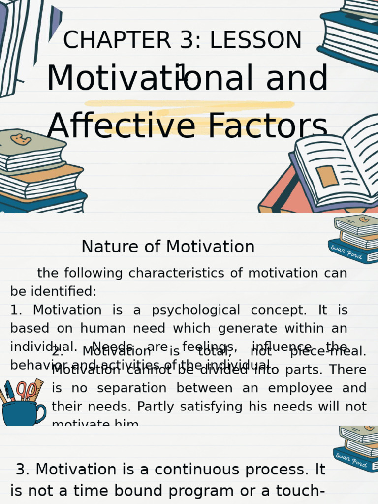 Chapter 3 Lesson 1 | PDF | Motivational | Motivation