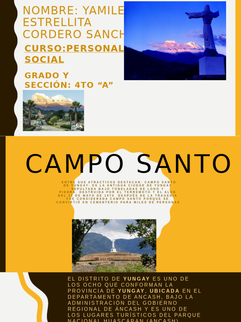 Campo Santo de Yungay: Historia y Tragedia | PDF