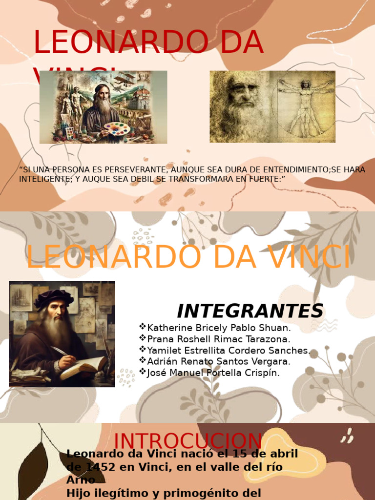 Tarea Leonardo Da Vinci | PDF