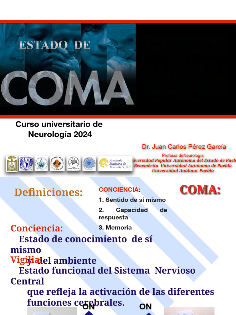 Definiciones y Clasificación del Coma | PDF | Coma | Medicina CLINICA