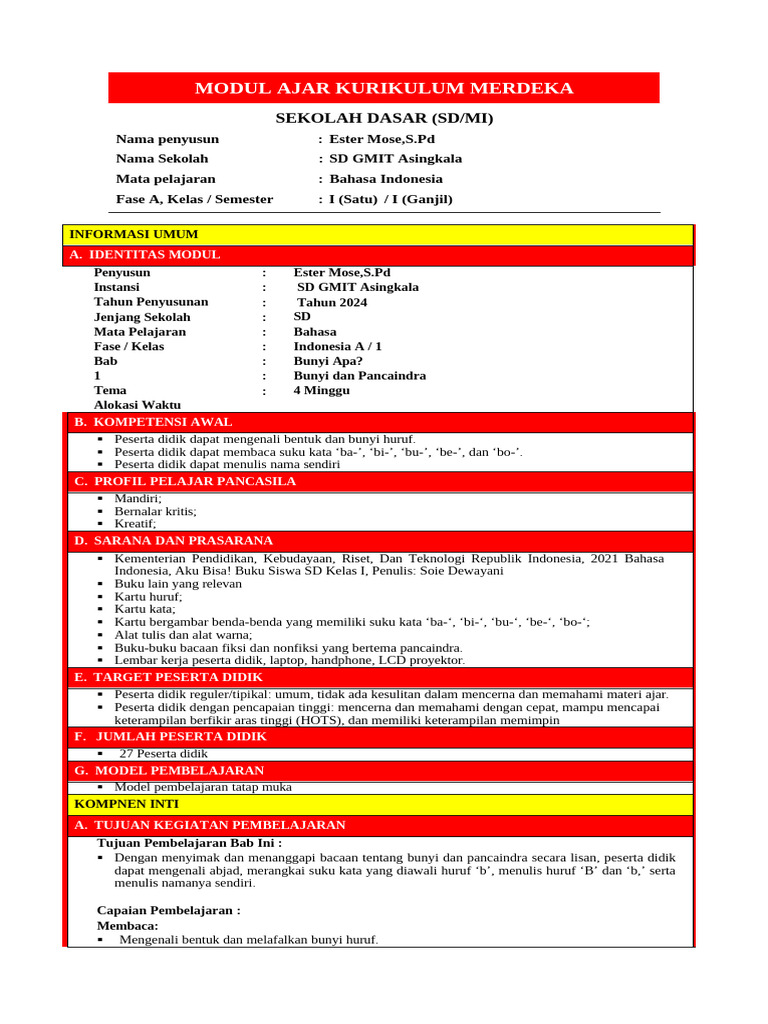 05 RPP Modul Ajar | PDF