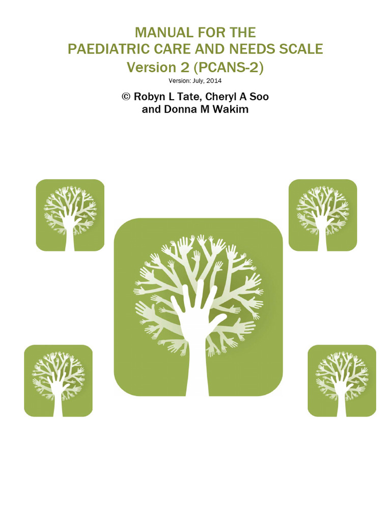 PCANS - 2 Manual July 2014 | PDF | Questionnaire | Traumatic Brain Injury