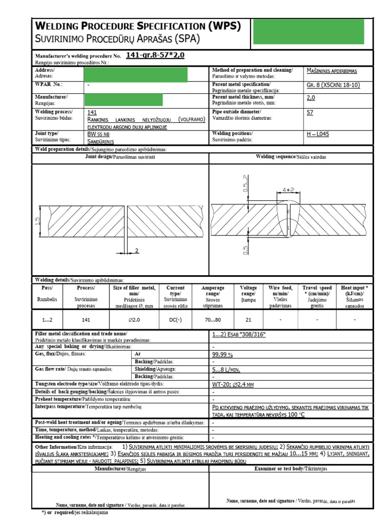 WPS-141-1-1 | PDF | Welding | Construction