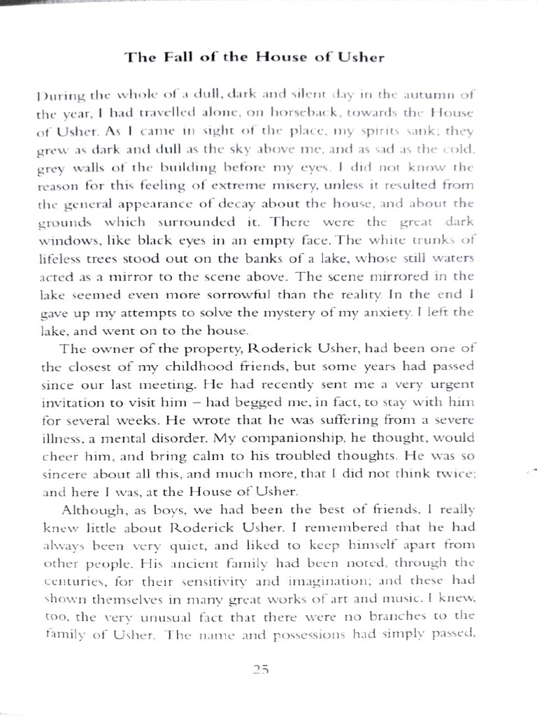 The Fall of the House of Usher | PDF | Fear