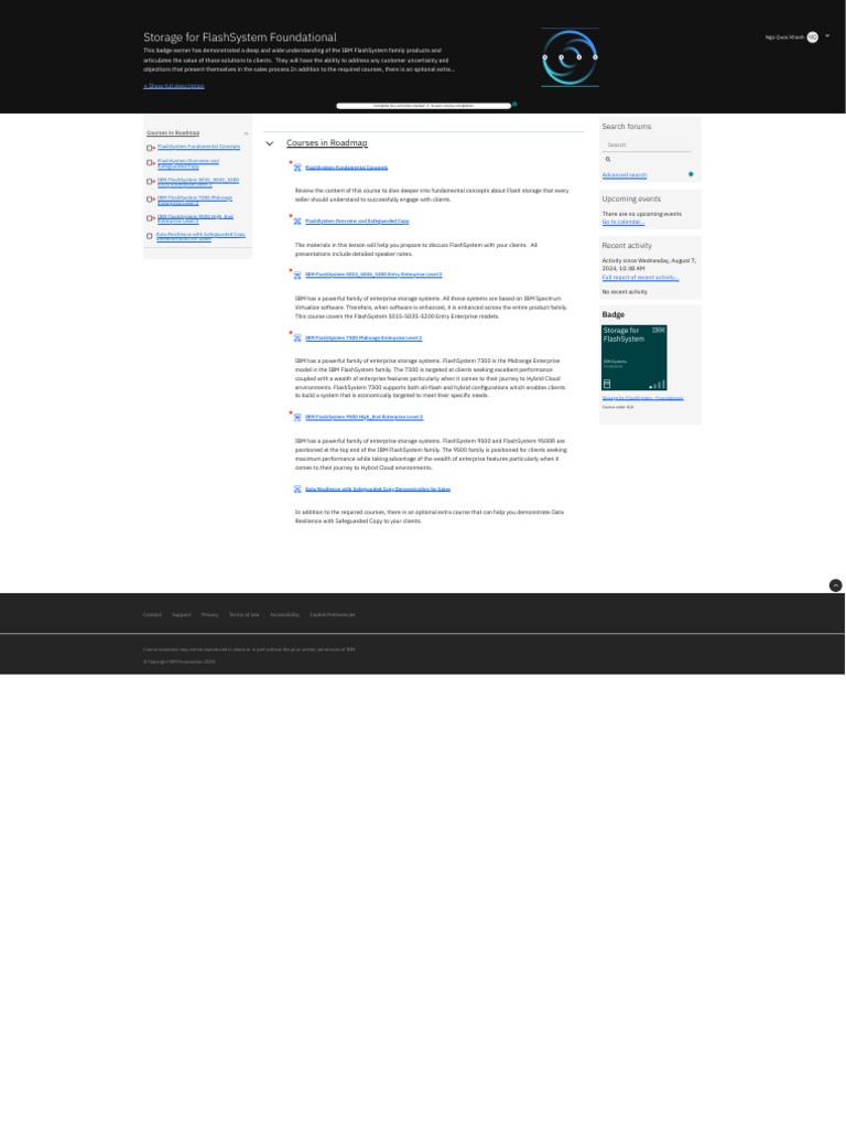 Course_ Storage for FlashSystem Foundational | PDF | Computer Engineering | Information Technology