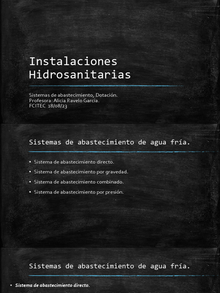 Sistde Abastecimiento - Dotacion - Gastos de Diseñopptx | PDF | Agua ...