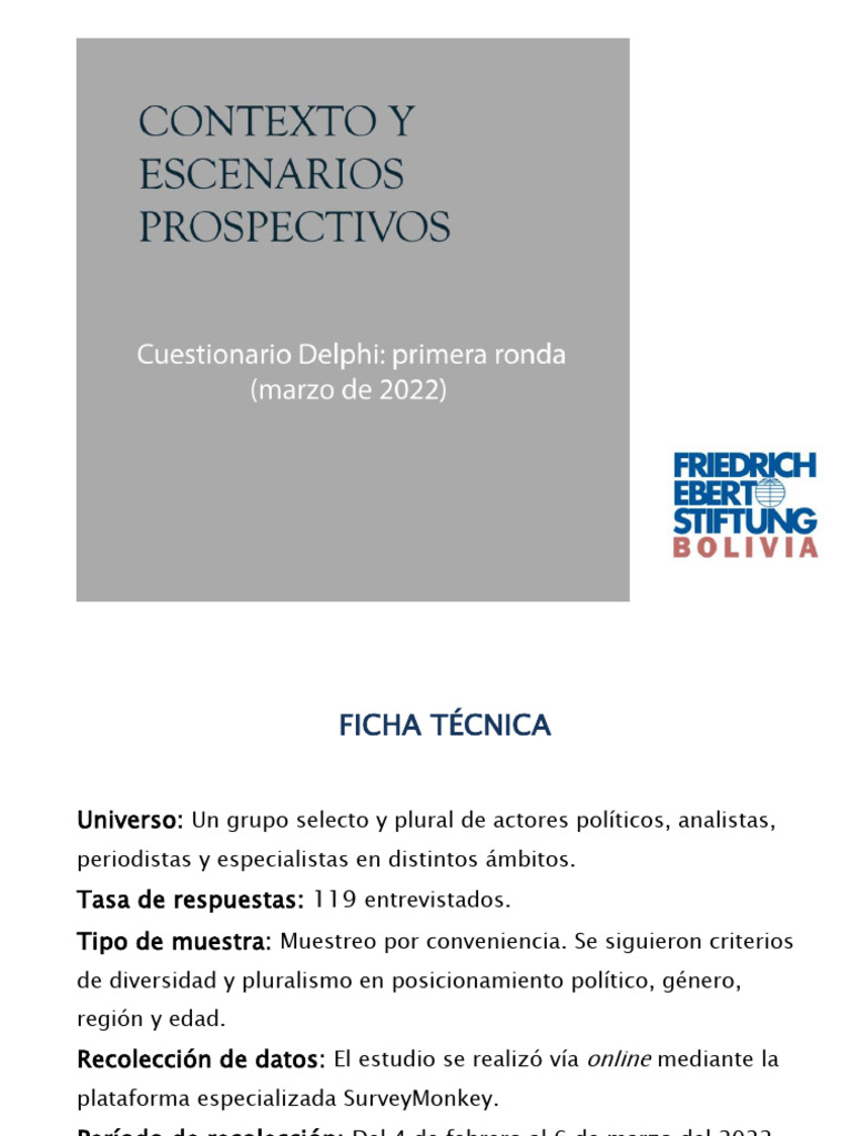 Informe Delphi 2022 (FES - Primera Ronda) (Difusión Redes) | PDF