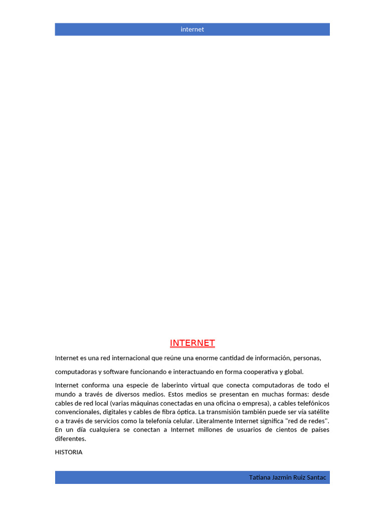 EL INTERNET | PDF | Internet | Red mundial