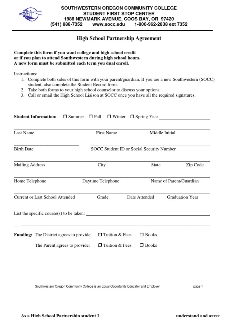 High School Agreement | PDF | Secondary School | Students