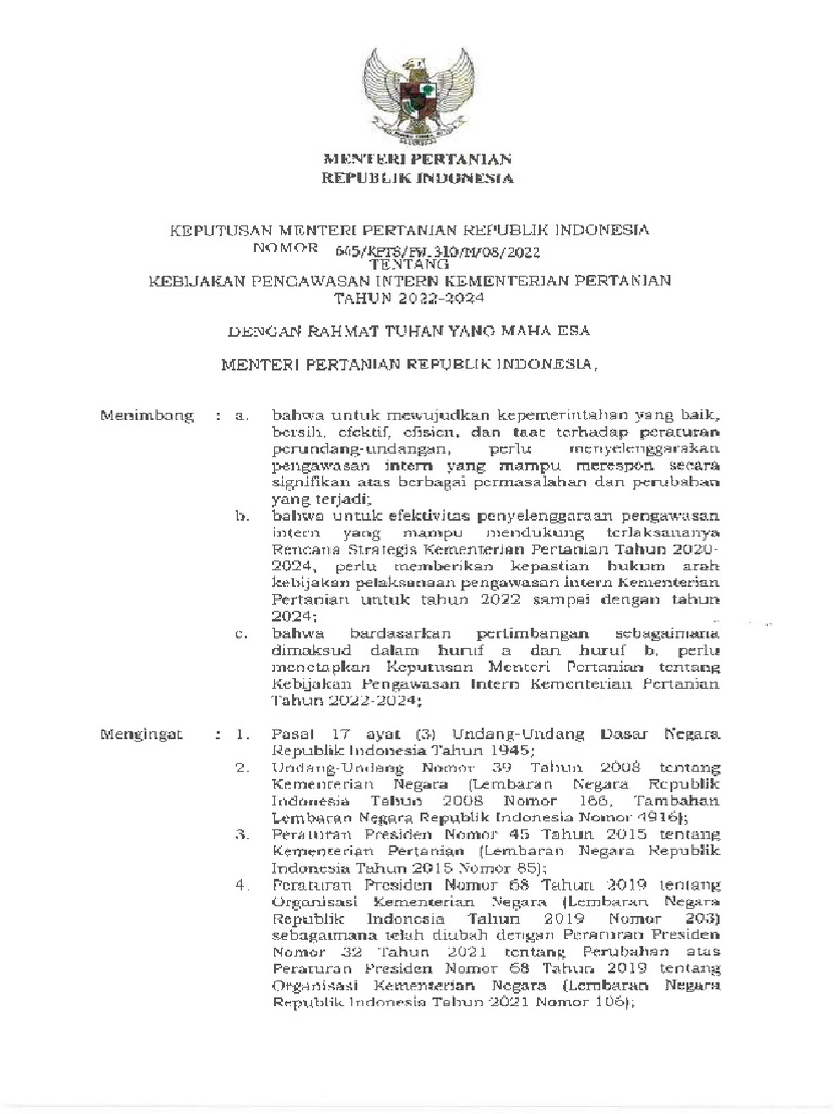 SK Mentan Jakwas 2022 2024 | PDF