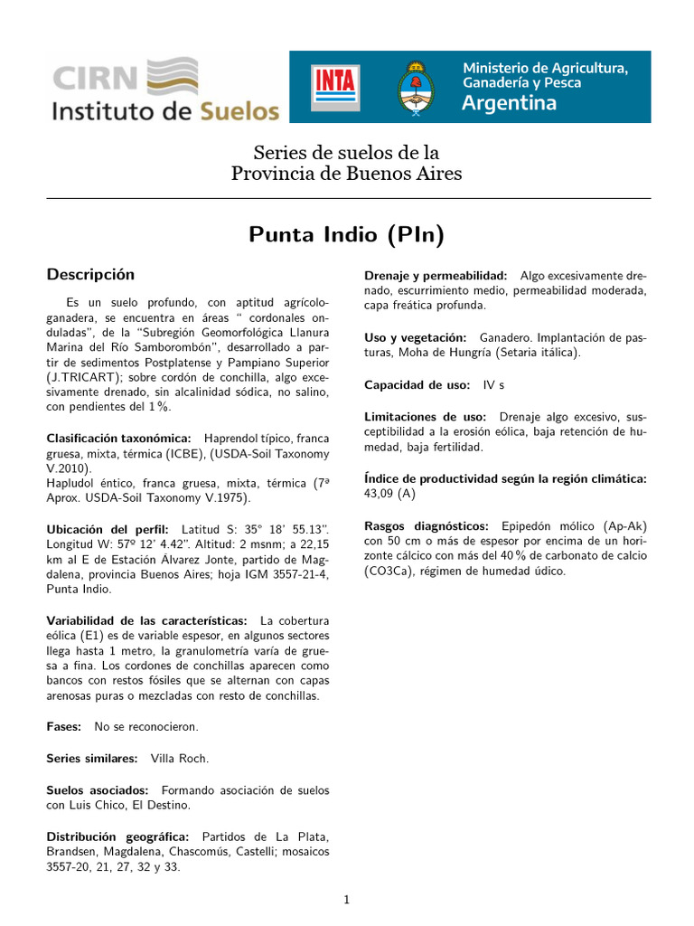 Suelos de Punta Indio, Buenos Aires | PDF | Ciencias Naturales ...