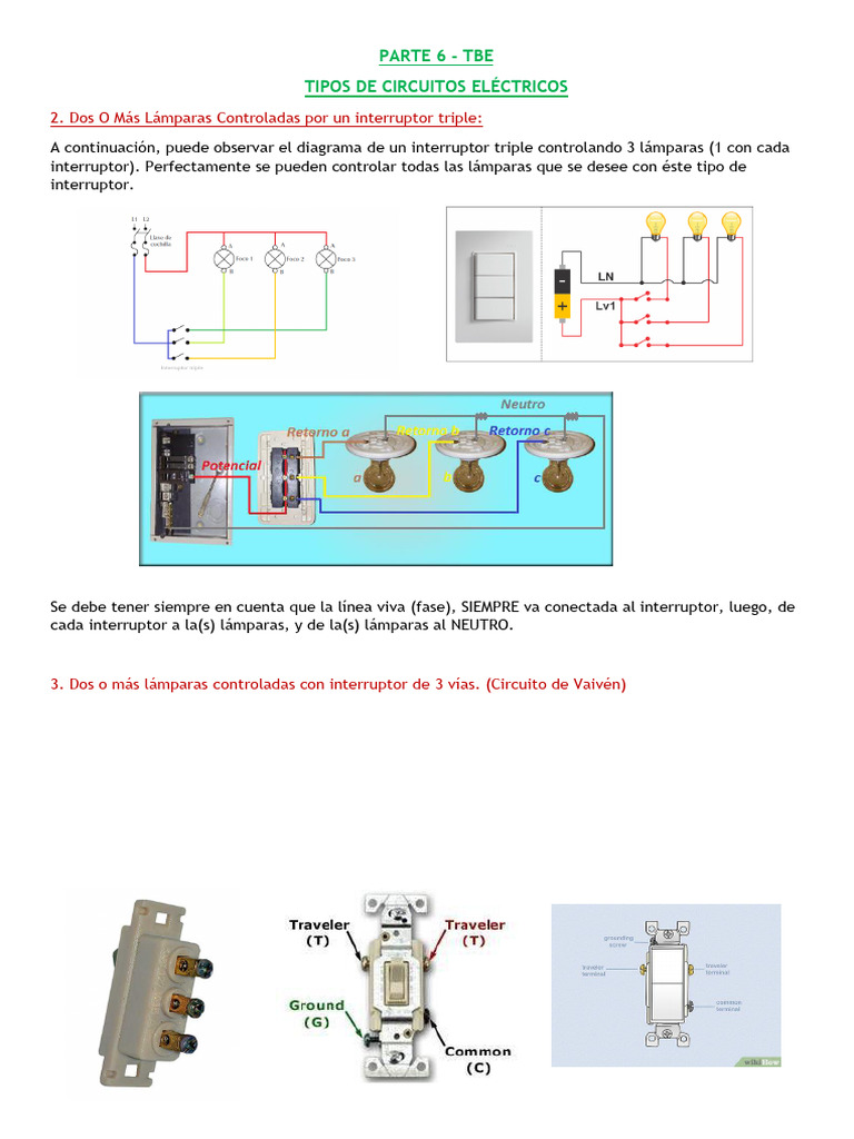 PARTE 6 TBE | PDF | Enchufes y tomas de corriente alterna | Cambiar