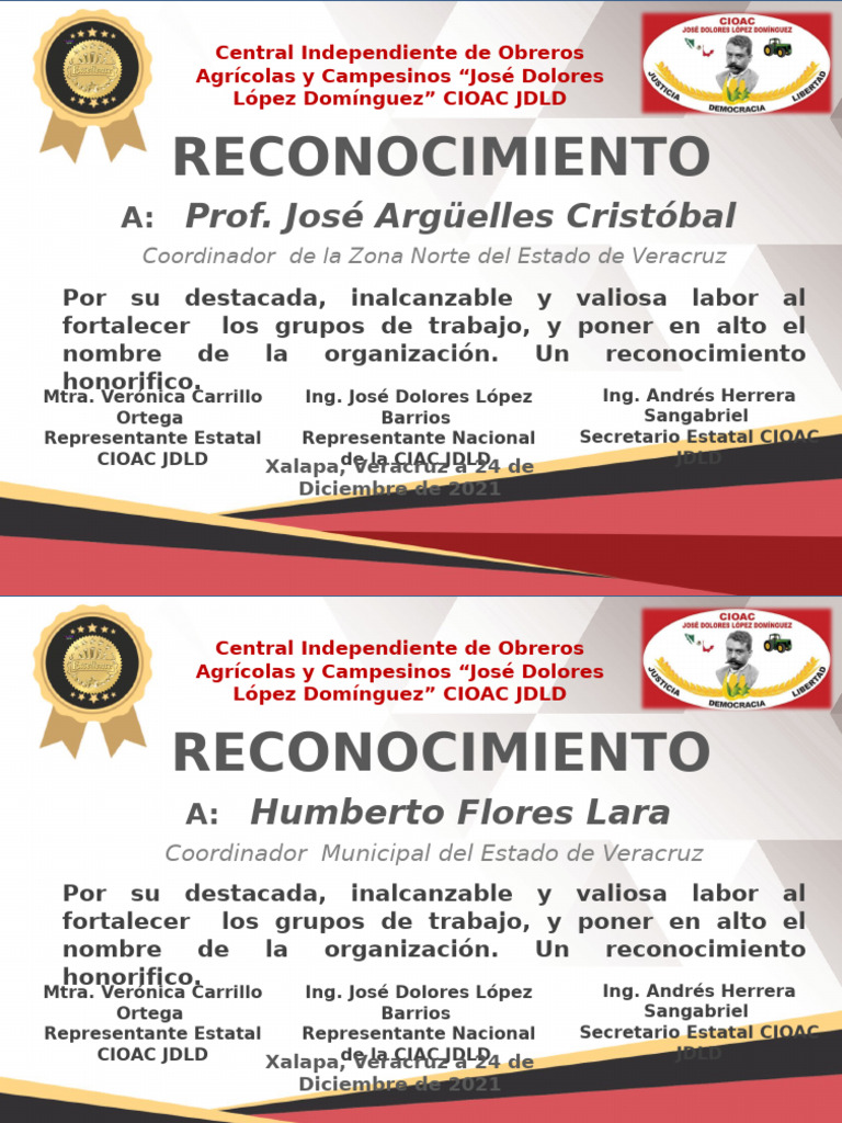 DIPLOMAS CIOAC JDLD VERACRUZ | PDF