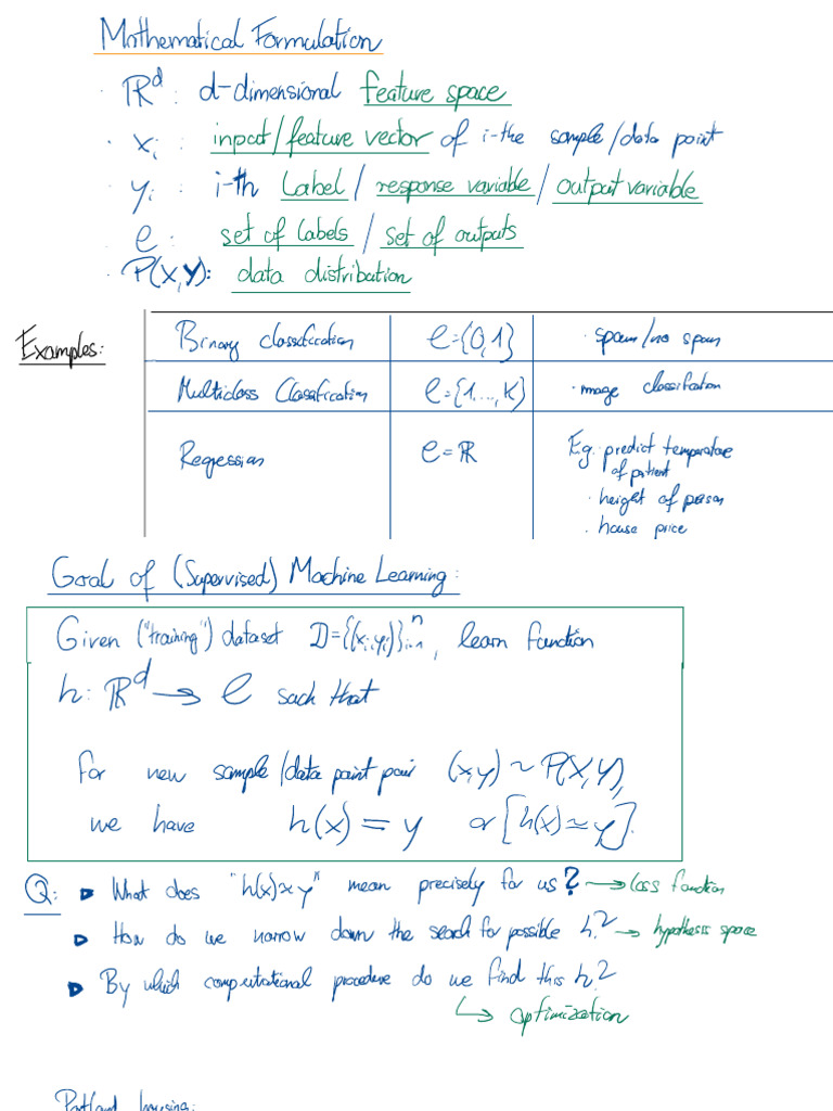 2 SupervisedLearning LinearRegression Whiteboard | PDF | Statistical Classification ...