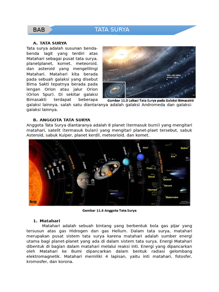 Ipa - Bab 5 - Tata Surya | PDF | Sains & Matematika