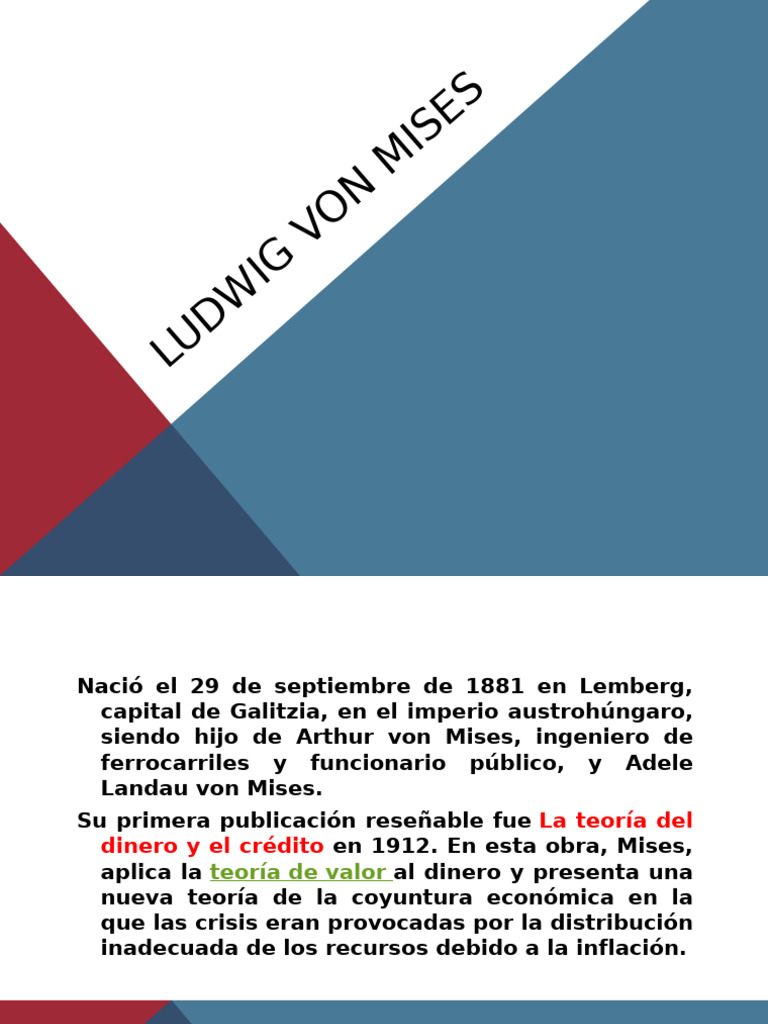Ludwig von Mises y el Liberalismo Económico | PDF | Liberalismo | Libertad