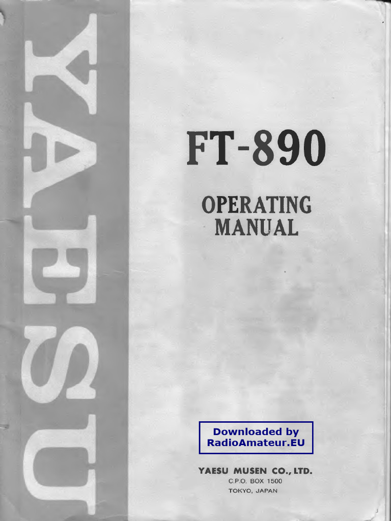 Yaesu Ft 890 User Manual | PDF
