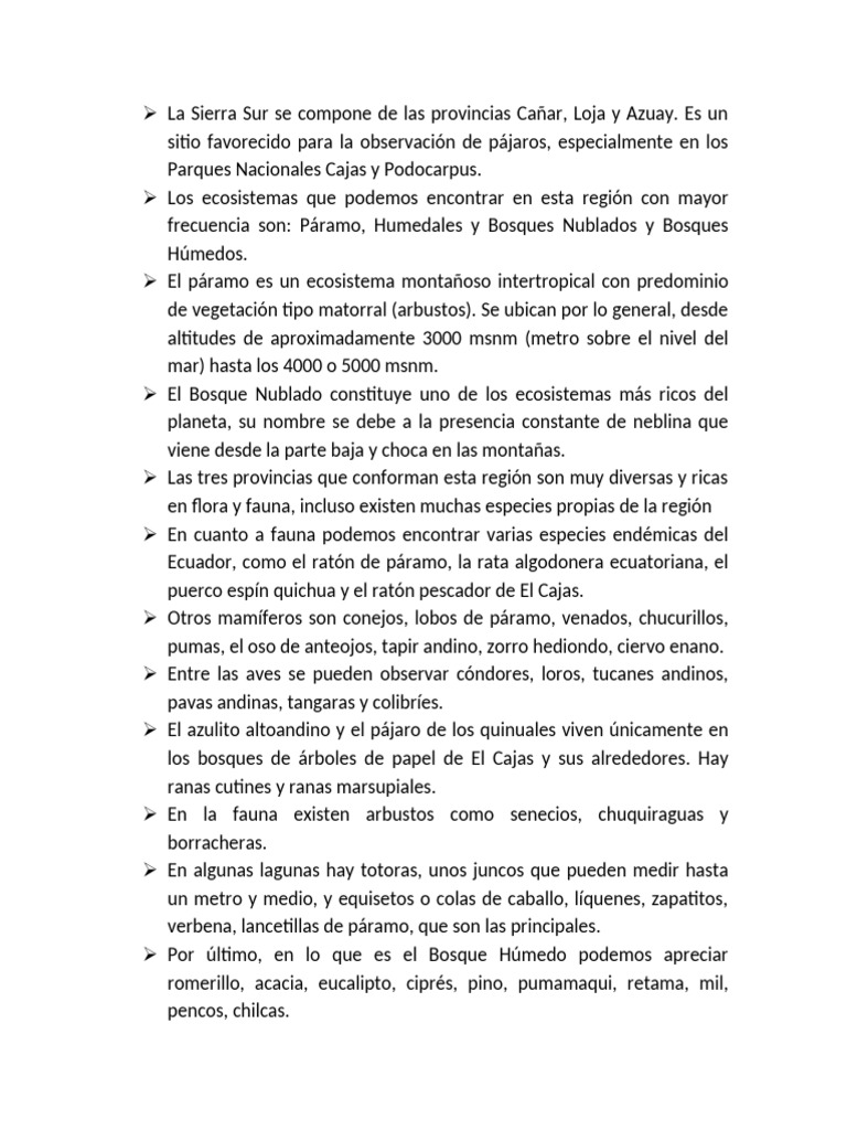 Region Sur | PDF