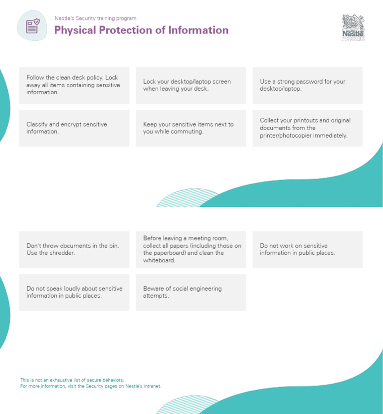 Physical Protection of Information - Summary | PDF