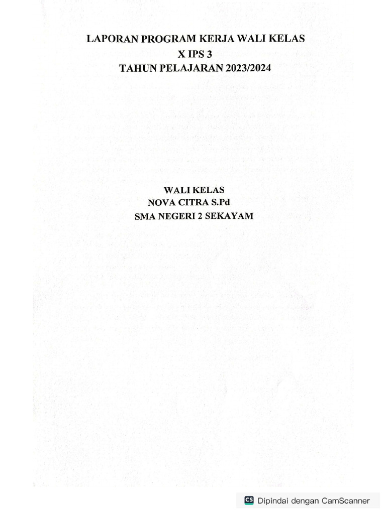 Laporan Walas Januari | PDF