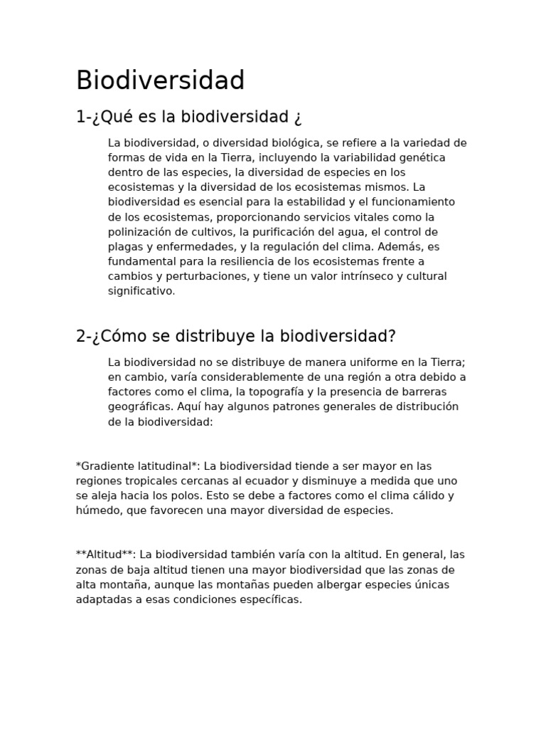 Bio Divers I Dad | PDF | Biodiversidad | Destrucción del habitát