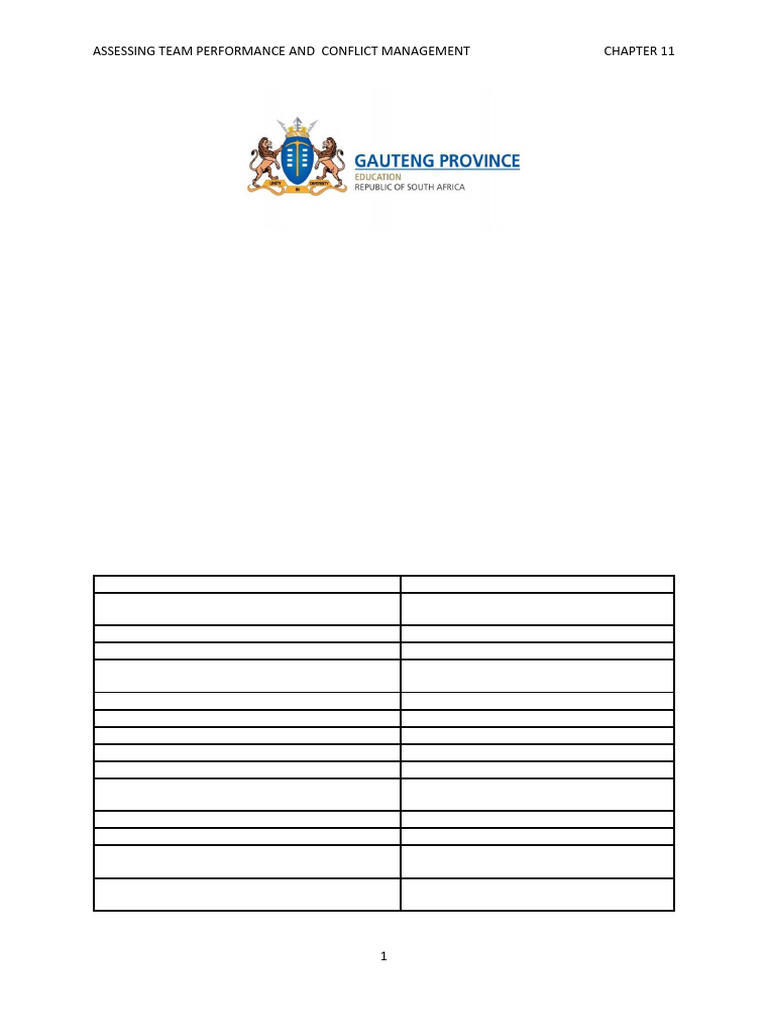 Team Performance & Conflict Management Notes | PDF | Goal | Employment