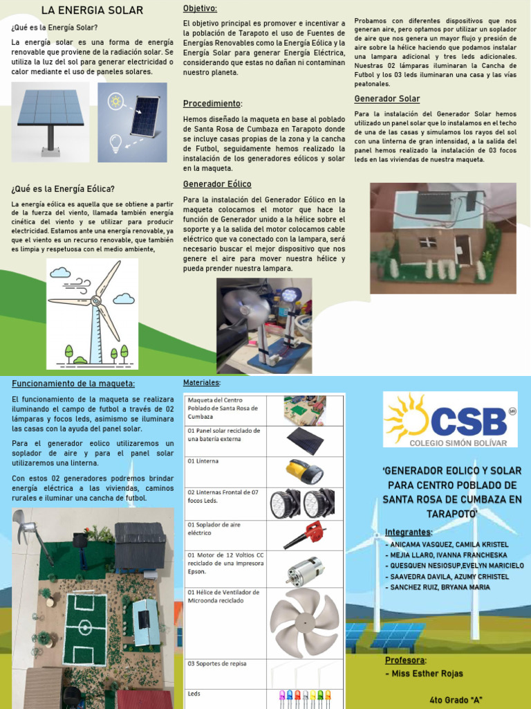 Triptico Grupo 2 | PDF | Energía solar | Energía renovable