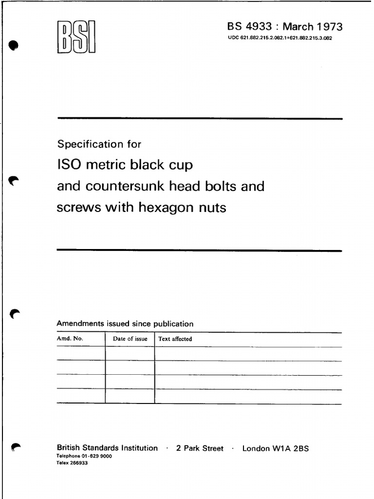 BS 04933 (1973) | PDF