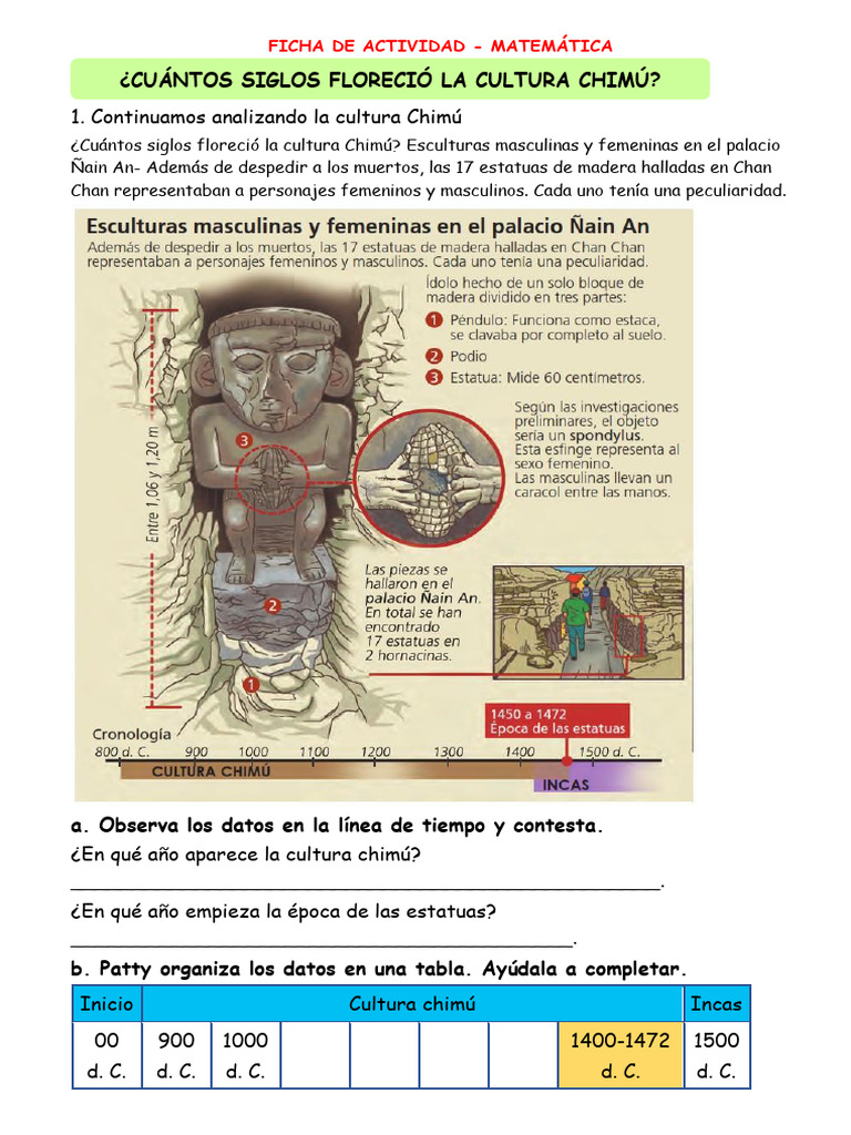 Ficha-lun-Adicional - Cuántos Siglos Floreció La Cultura Chimú | PDF ...