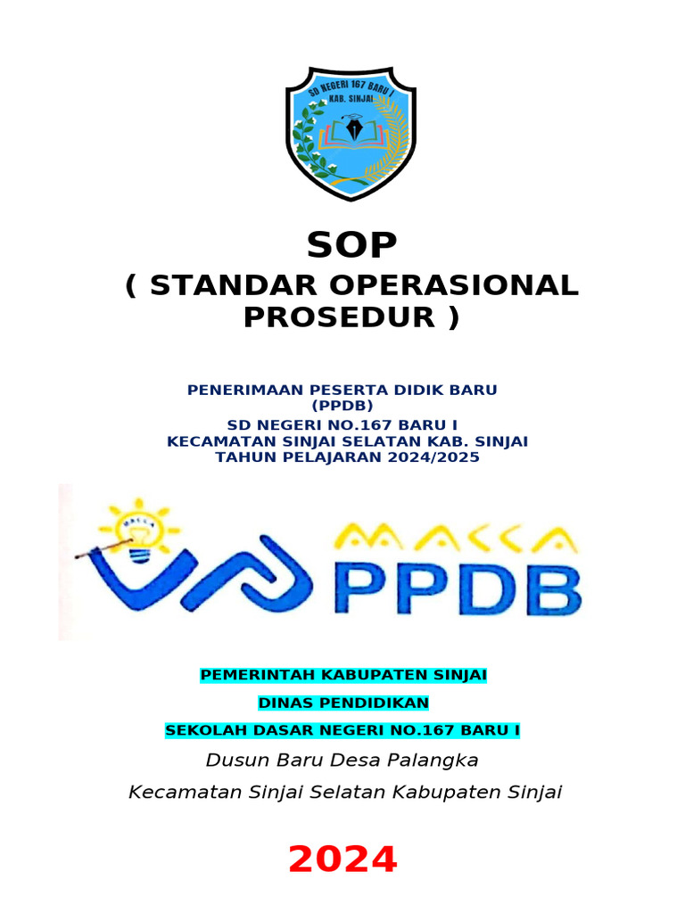 SOP PPDB SDN 167 Baru I 2024/2025 | PDF