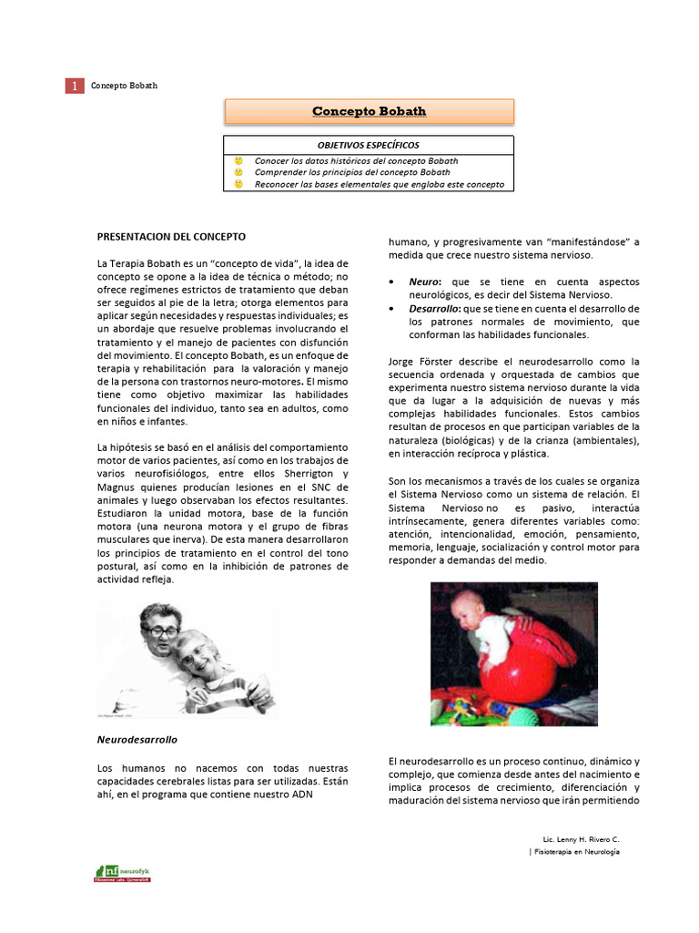 Terapia Bobath: Enfoque Neuro-Motor | PDF | Neurona | Cerebro