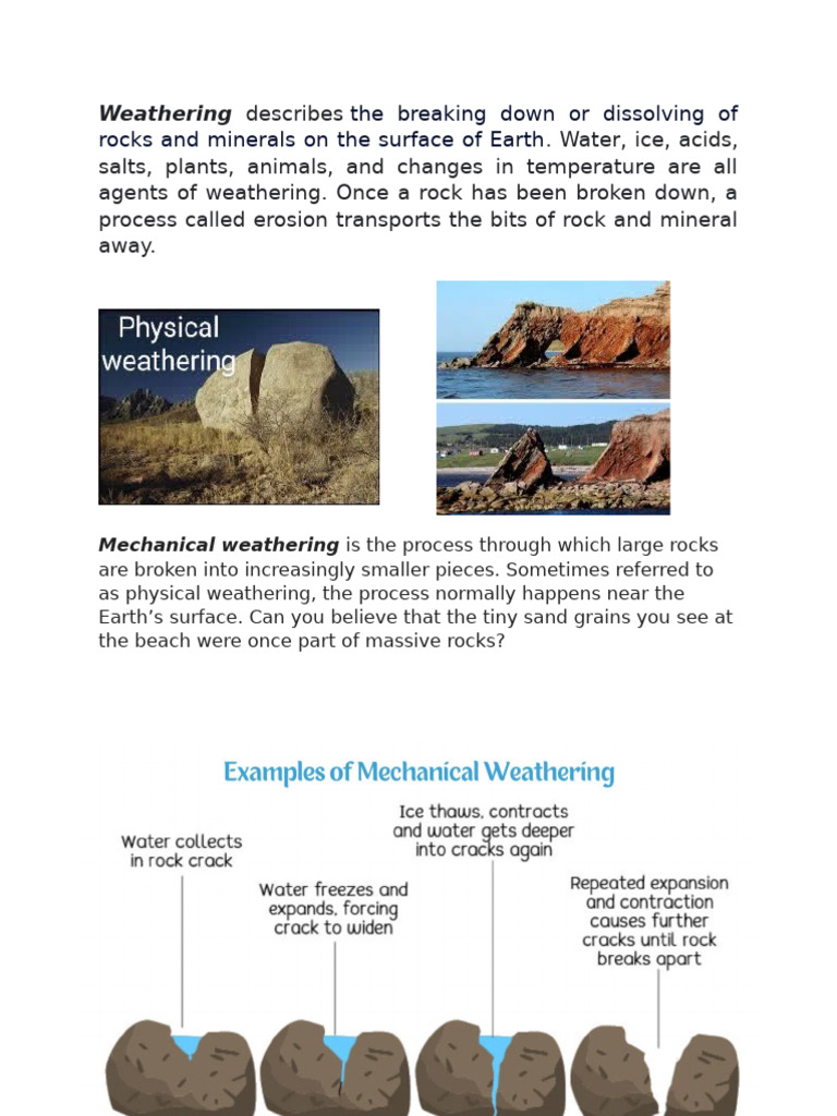 Understanding Weathering and Erosion | PDF