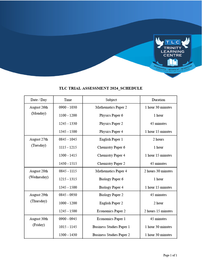 Exam Schedule for Students | PDF | Social Science