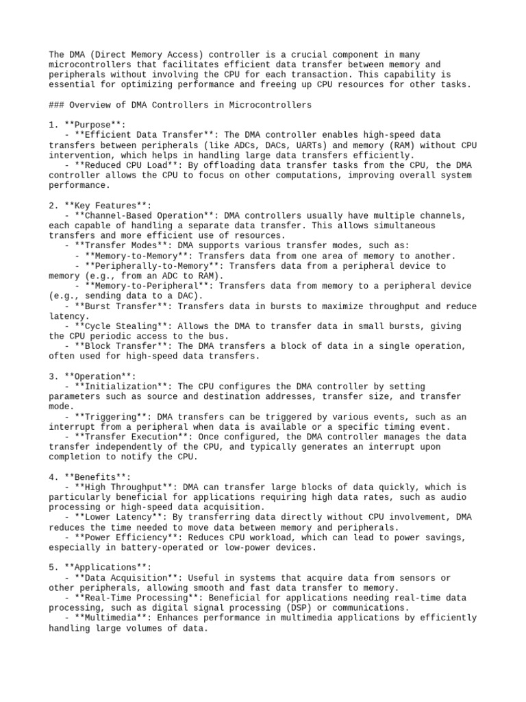 DMA_Controller | PDF | Microcontroller | Central Processing Unit