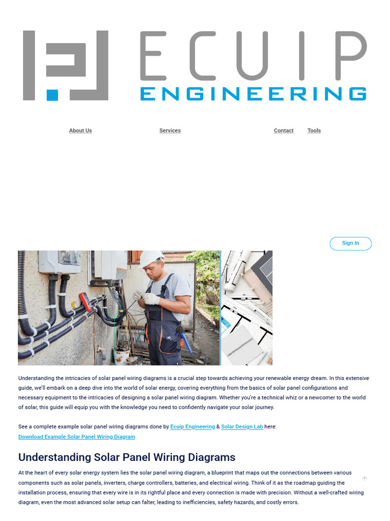 The Complete Guide To Solar Panel Wiring Diagrams - Ecuip Engineering ...