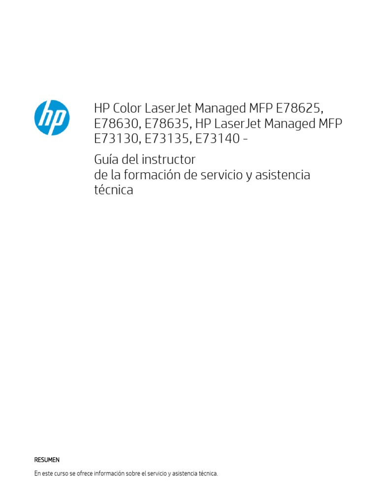 HP Color LaserJet Managed MFP E78625 | PDF | Impresora (Computación ...