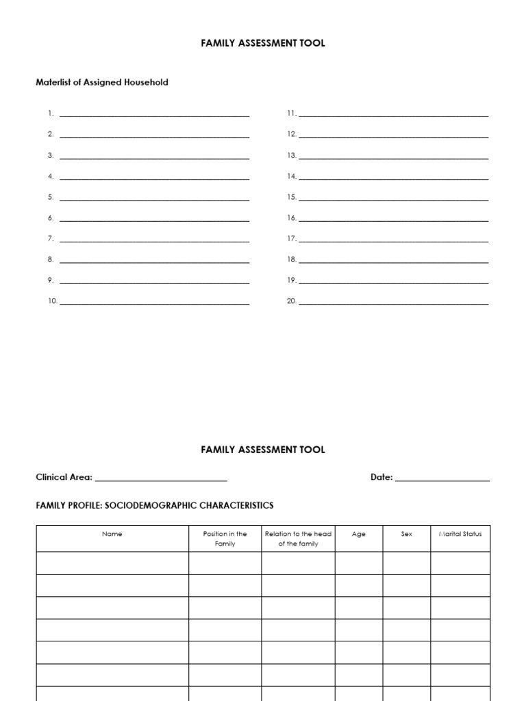 Family Health Assessment Guide | PDF | Sanitation