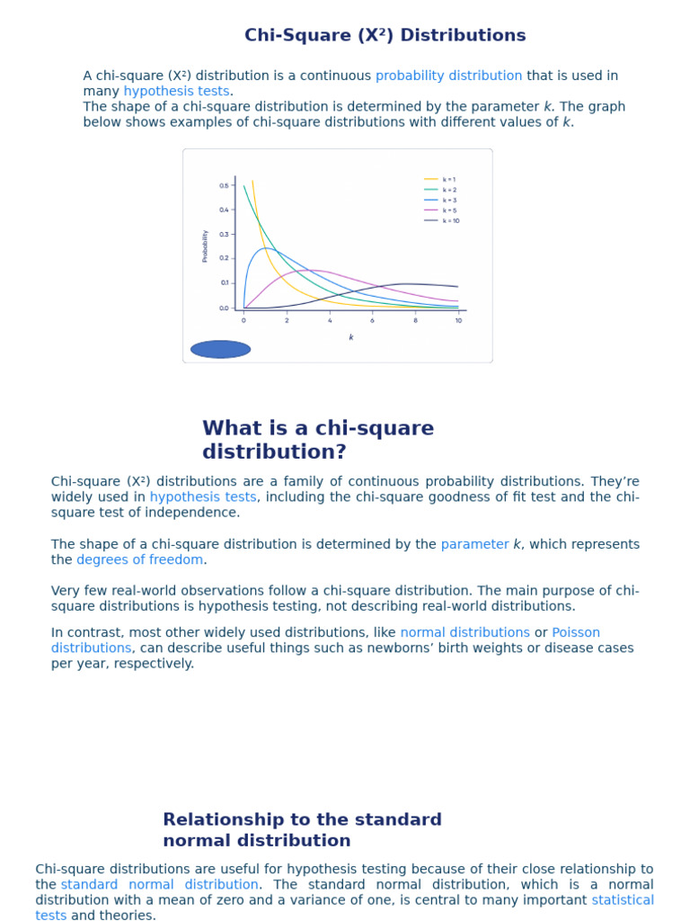 Chi Square Distribution | PDF | Chi Squared Distribution | Chi Squared Test