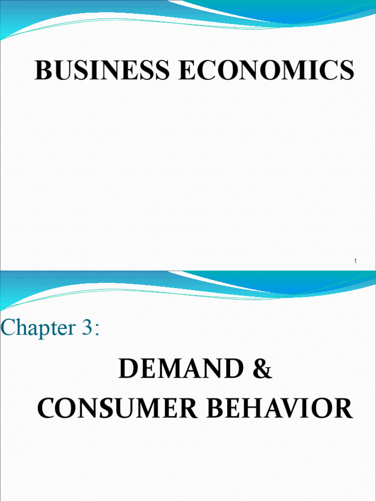 Demand Analysis and Consumer Behavior | PDF | Demand | Elasticity ...